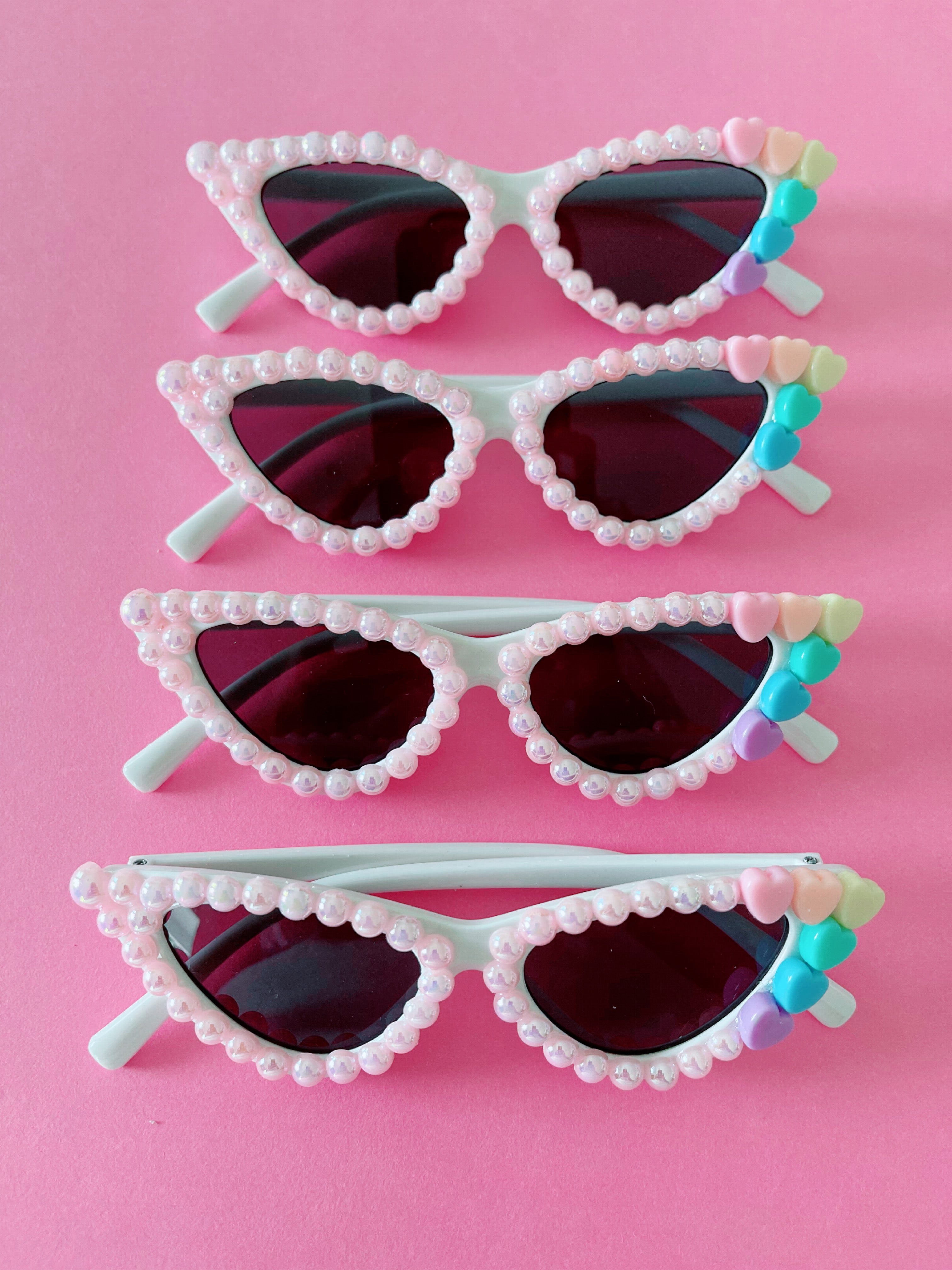 Elle Cat Eye Sunnies - Hearts – Mila’s Sunny World